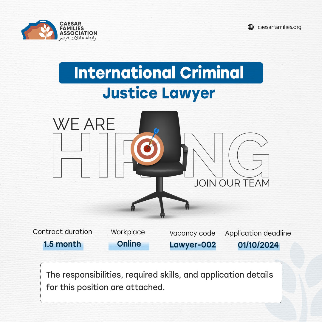 International Criminal Justice Lawyer - Caesar Families Association
